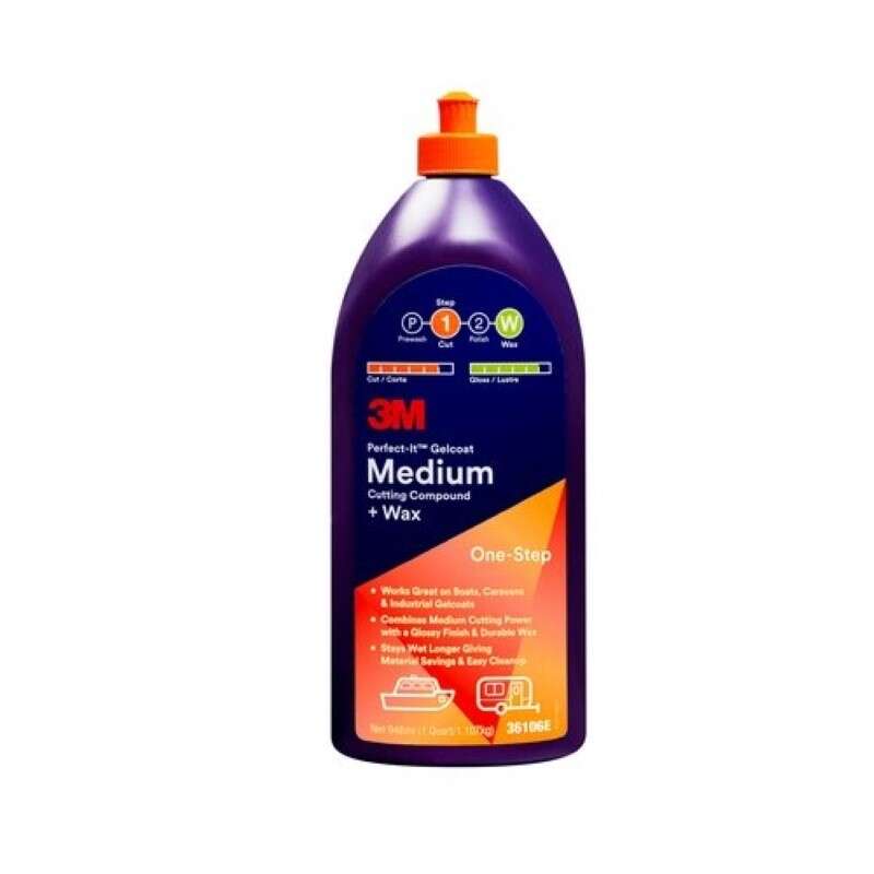 3M Marine Perfect-It Gelcoat Medium Cutting Compound + Wax 946 ml ...